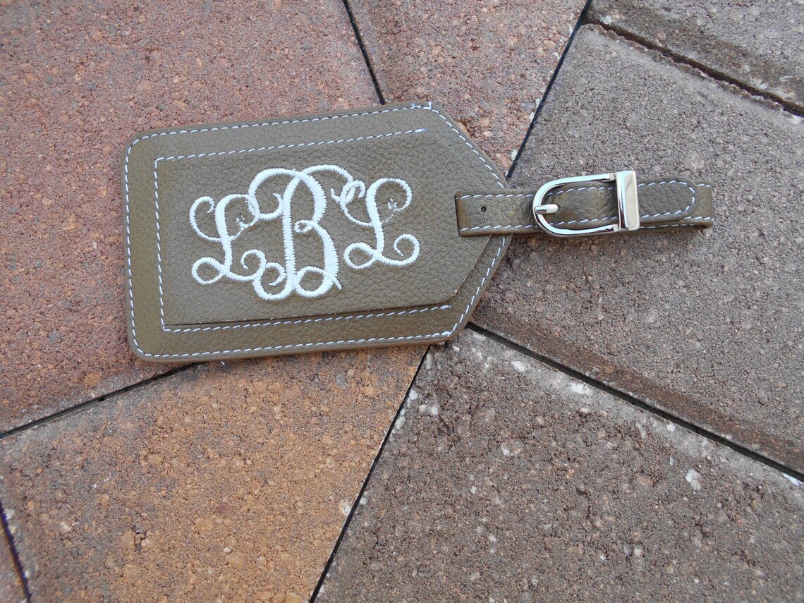 Luggage Tagscript Monogram | Etsy