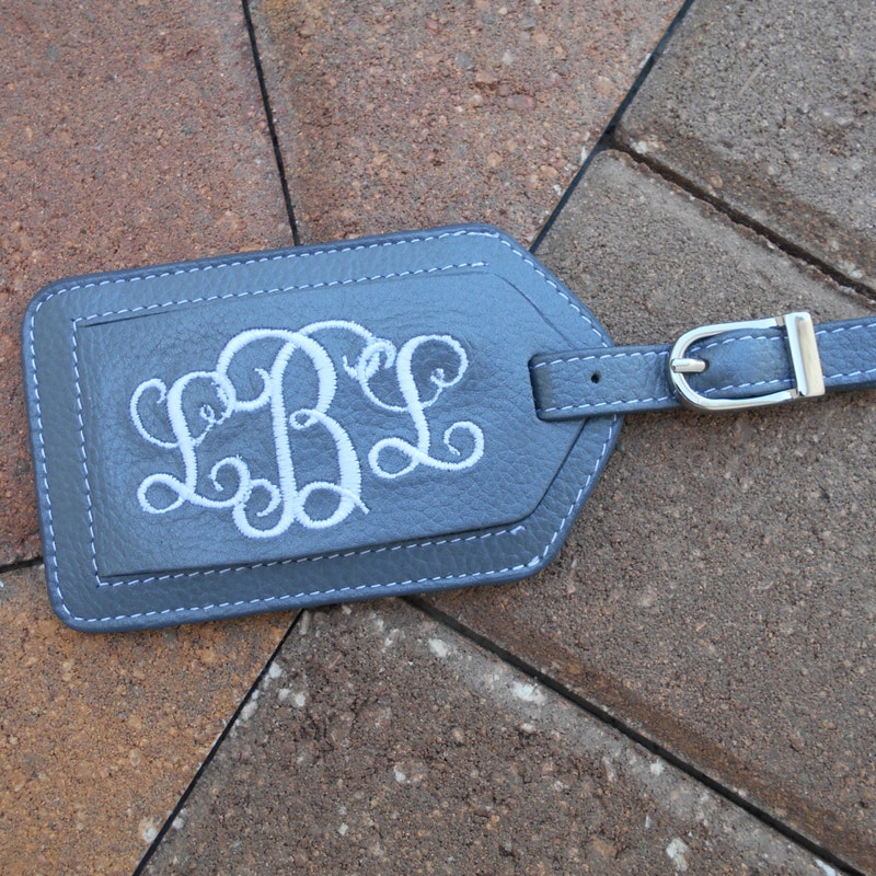 Monogram Luggage Tag - Etsy
