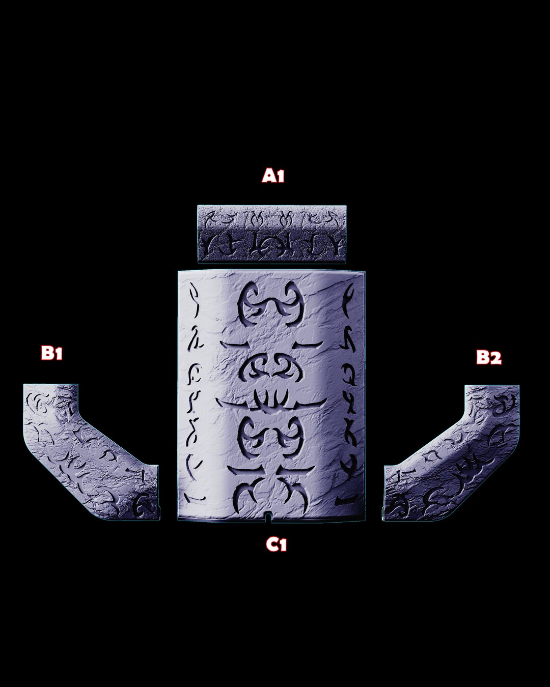 Stone Runes Face Plates for OMNI: Versatile Modular Display - Etsy