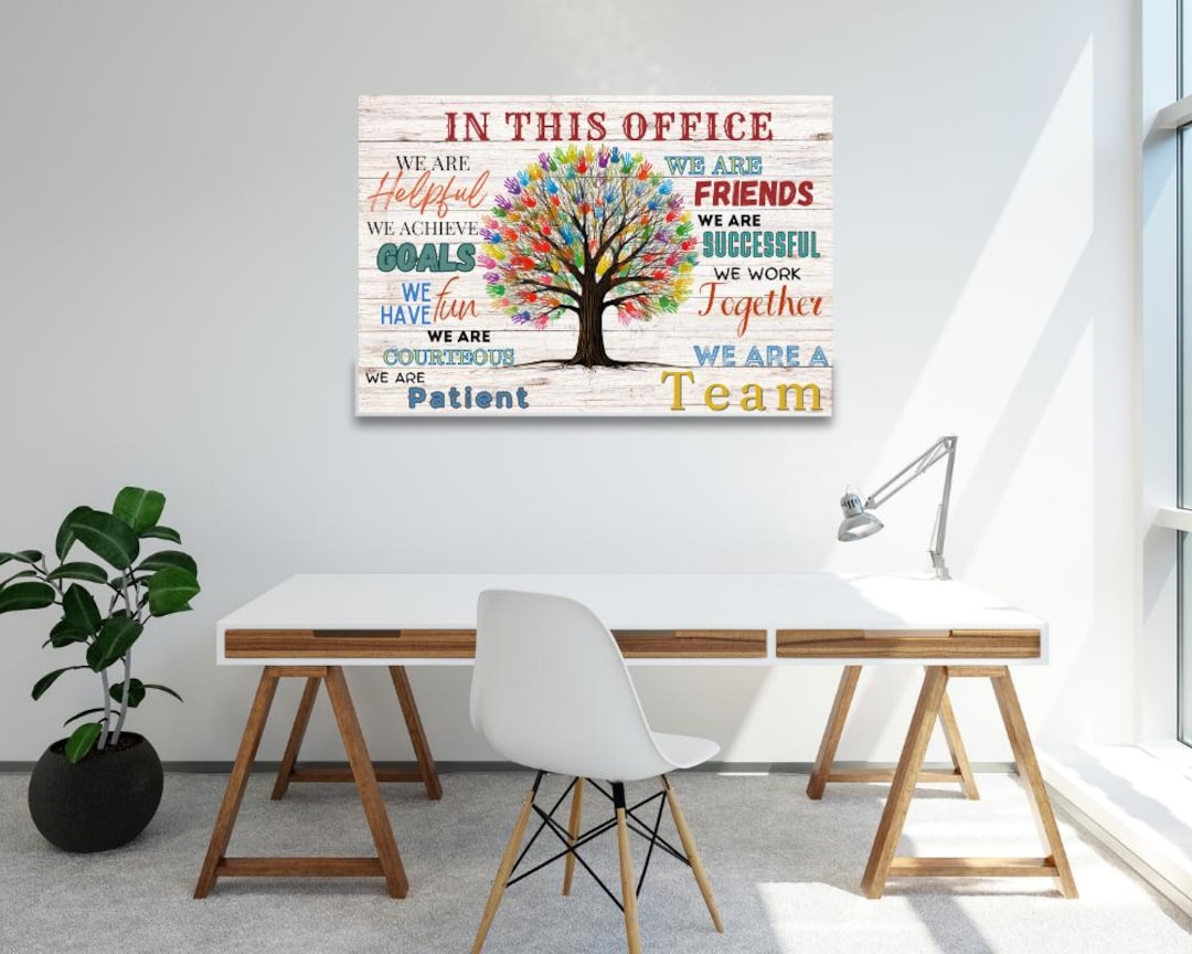 Office Wall Decor - Motivational Workplace Poster - "in This Office We ...