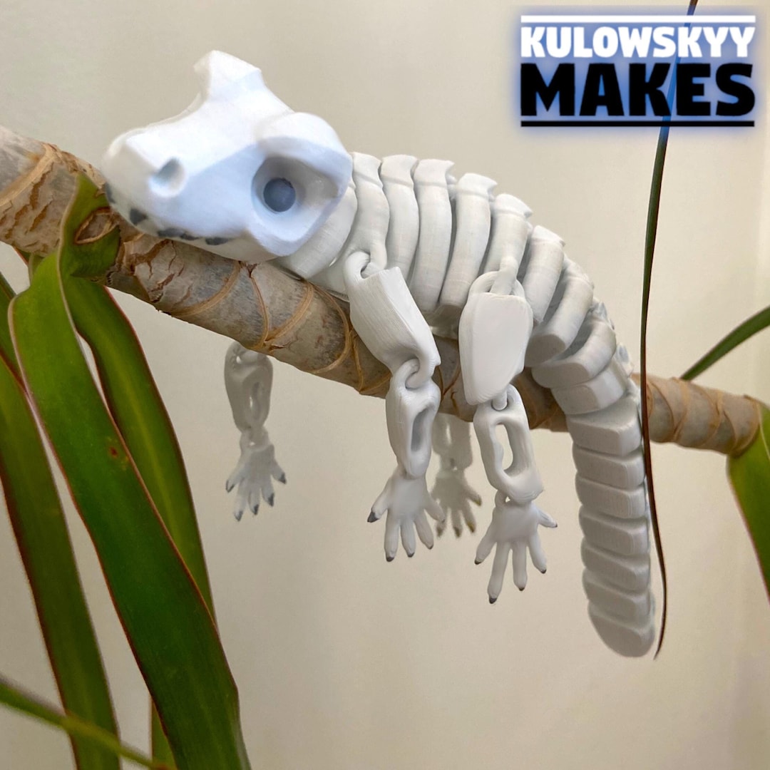 Flexi Skeleton Lizard Print-in-place Articulated Toy Animal 3D Print ...