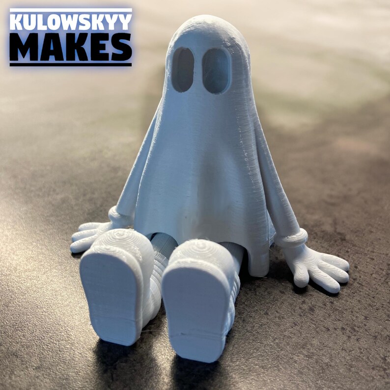 Flexi Cute Ghost Print-in-place Articulated Toy Halloween 3D Print STL ...