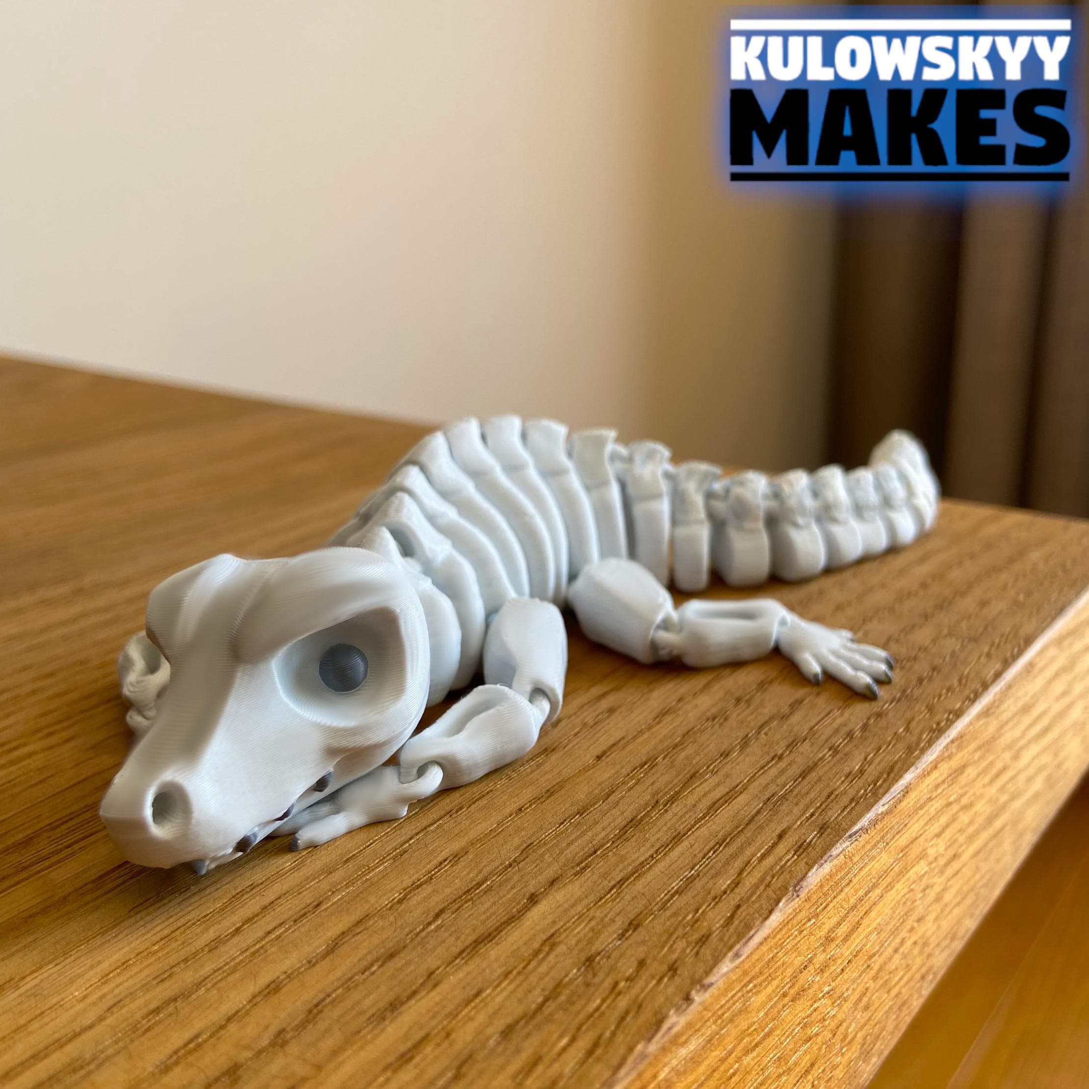 Flexi Skeleton Lizard Print-in-place Articulated Toy Animal 3D Print ...