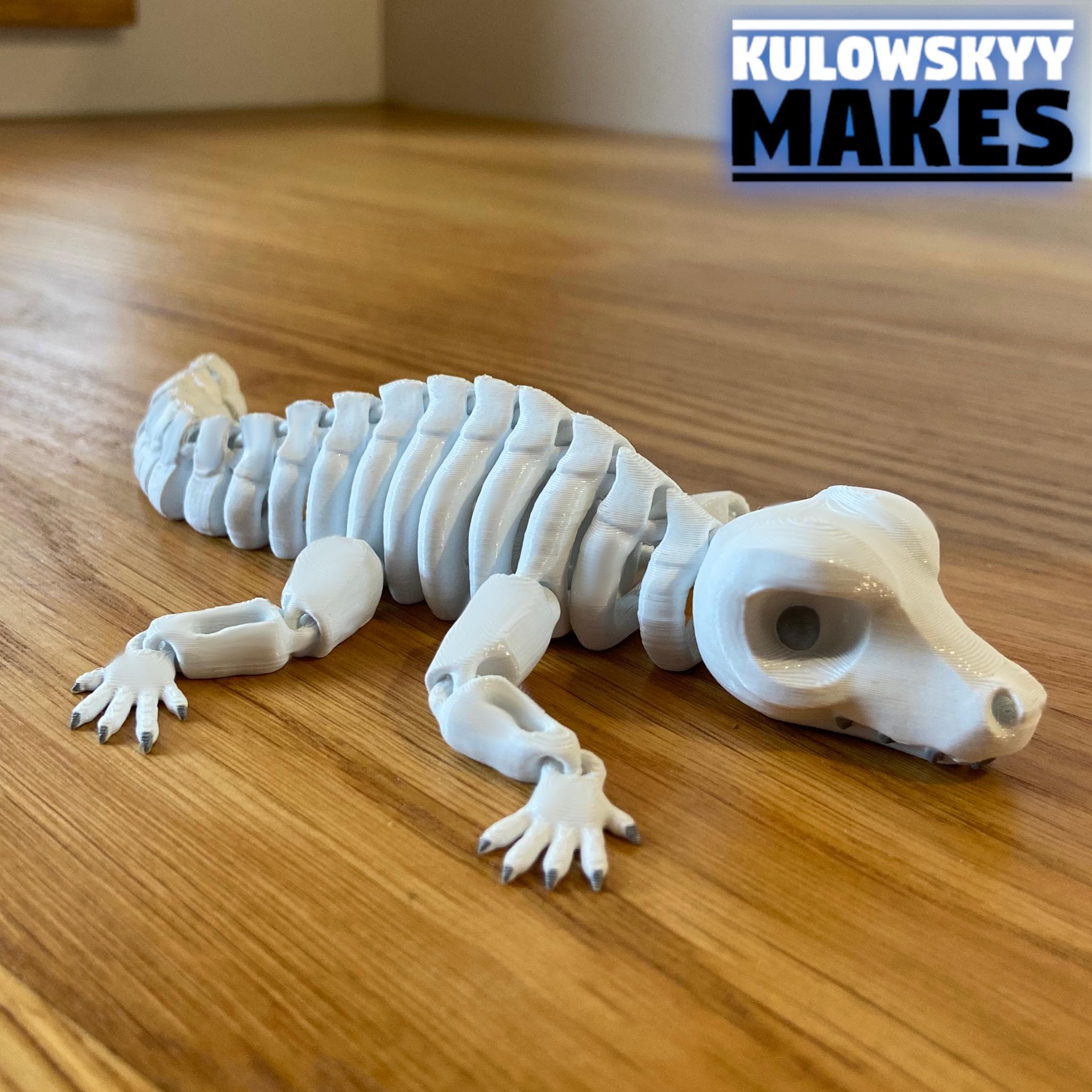 Flexi Skeleton Lizard Print-in-place Articulated Toy Animal 3D Print ...