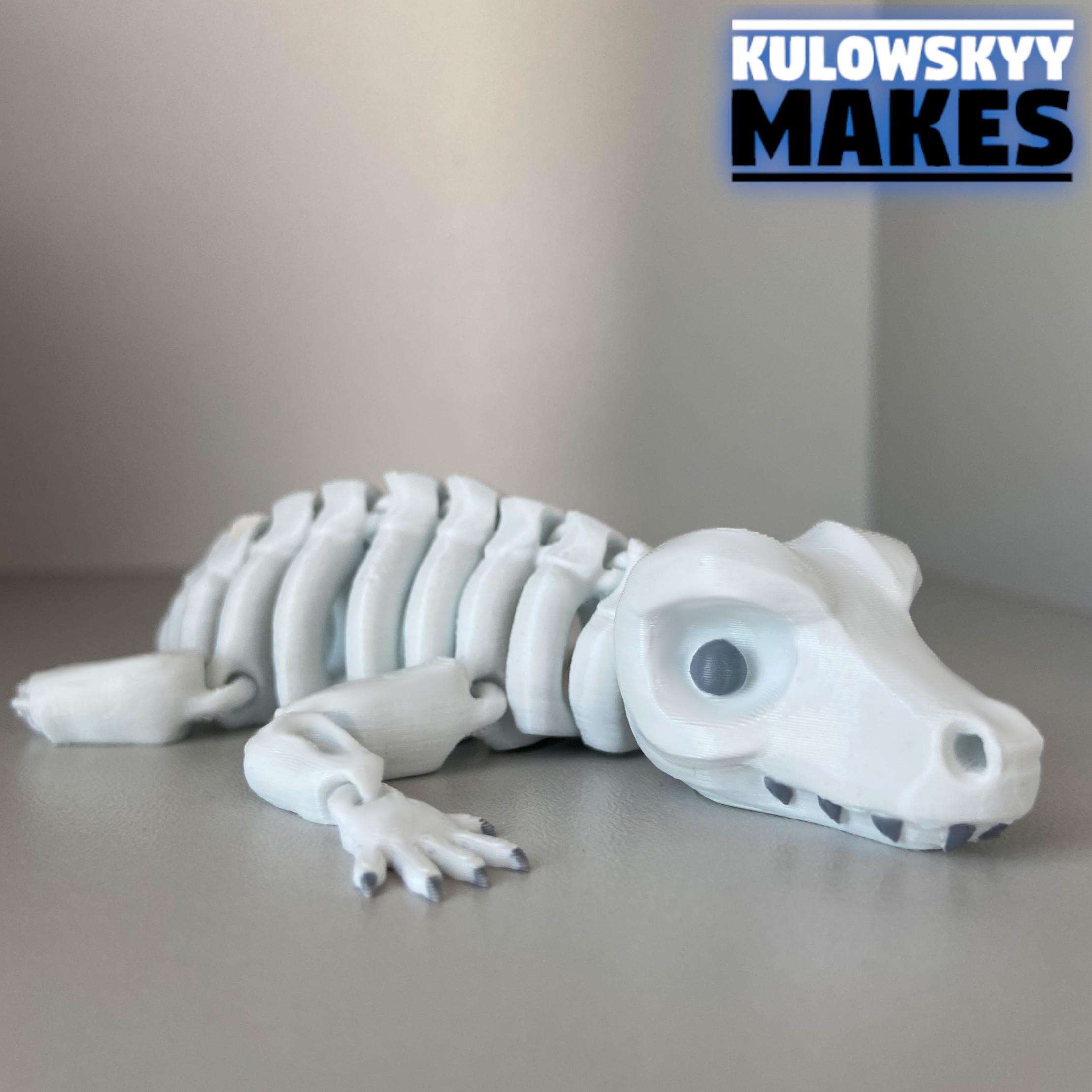 Flexi Skeleton Lizard Print-in-place Articulated Toy Animal 3D Print ...