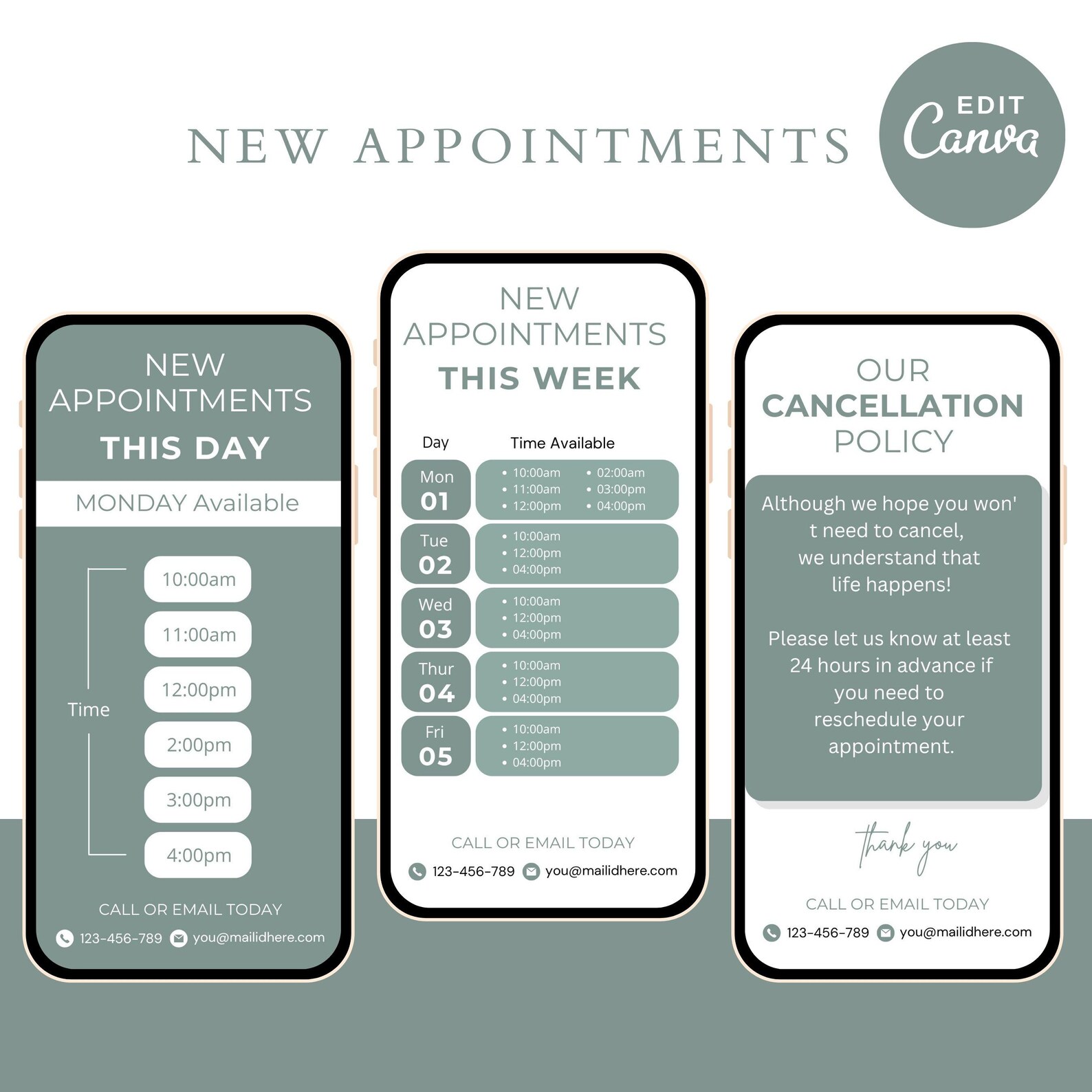 Appointment Template, Nutritionist Business, Beauty Schedule, Weekly ...