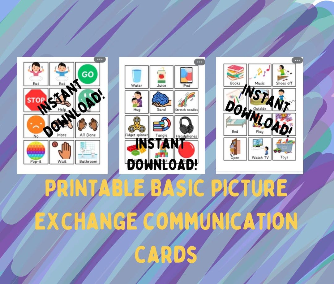Basic Picture Exchange Communication pecs Cards - Etsy