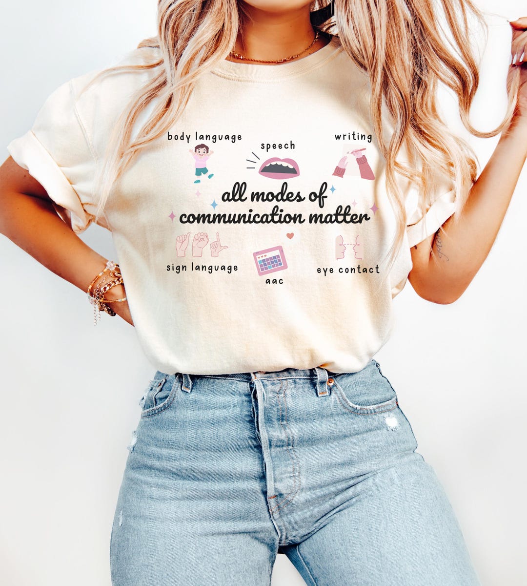 All Modes of Communication Matter Comfort Colors Shirt, Speech Therapy ...