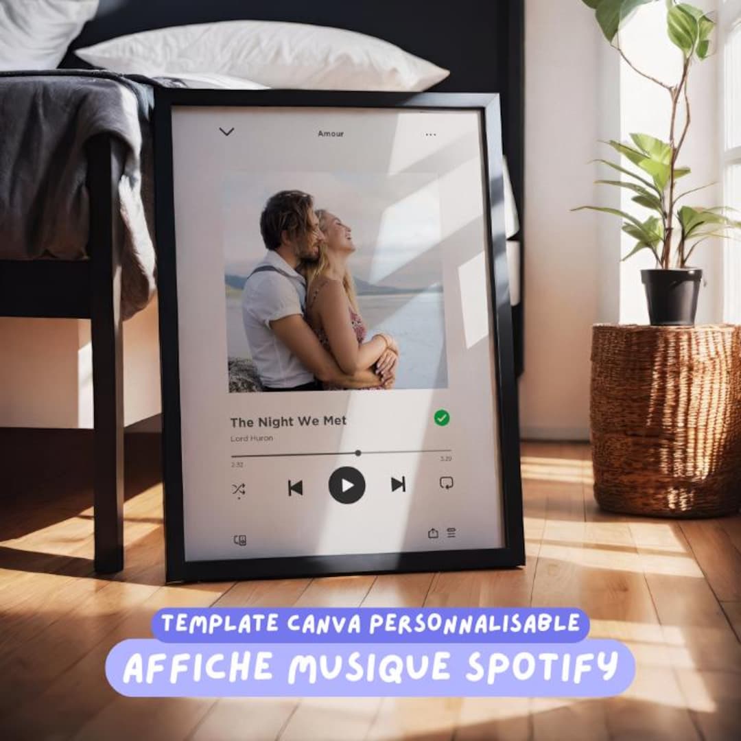 Custom Spotify Poster – Canva Template - Etsy