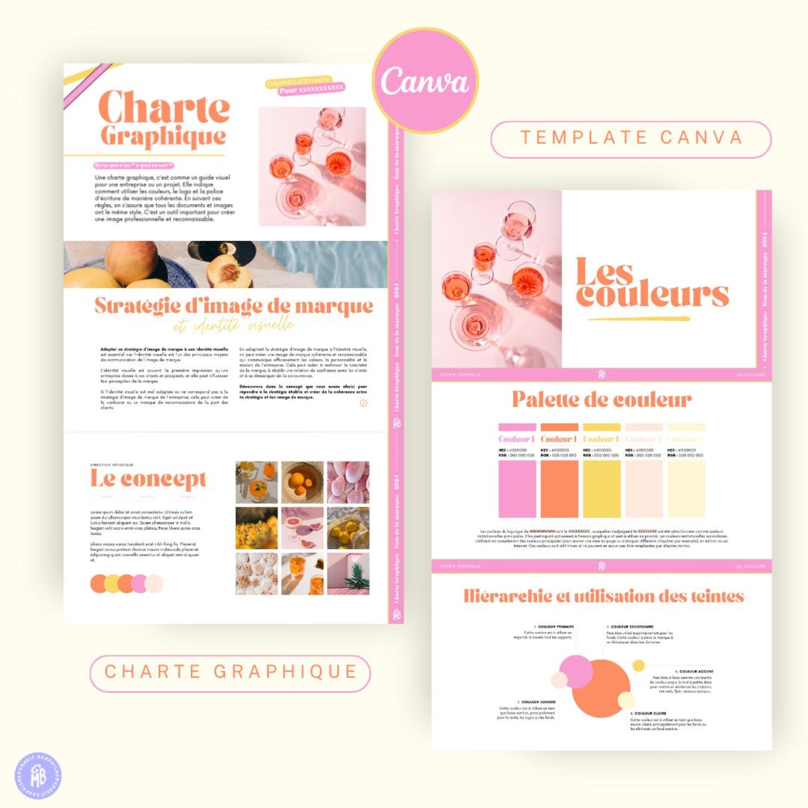 Charte Graphique template Canva - Etsy France