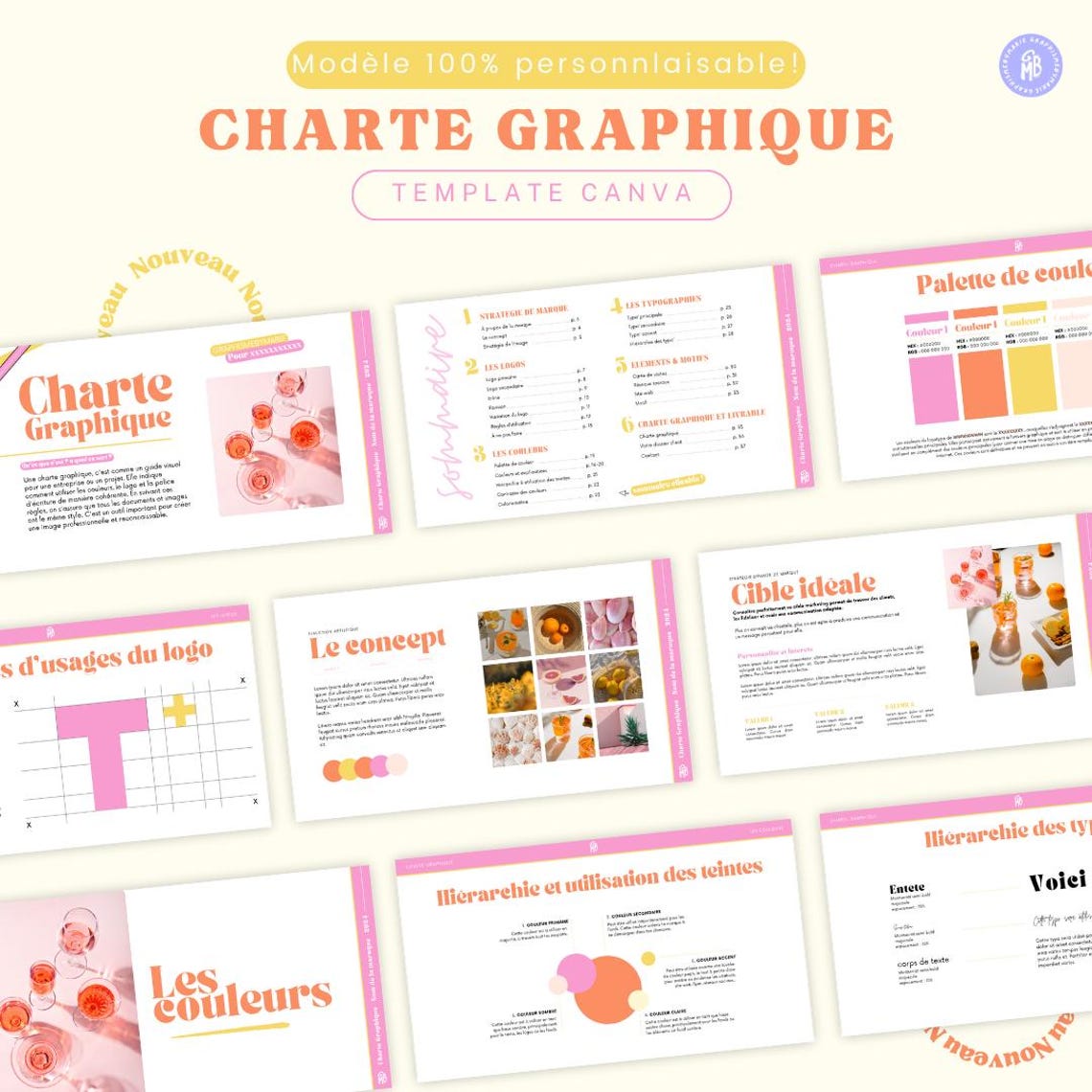 Graphic Charter Template Canva - Etsy