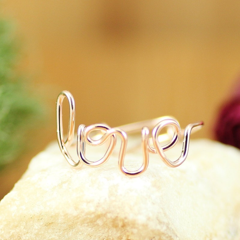 Gold Love Ring - Etsy