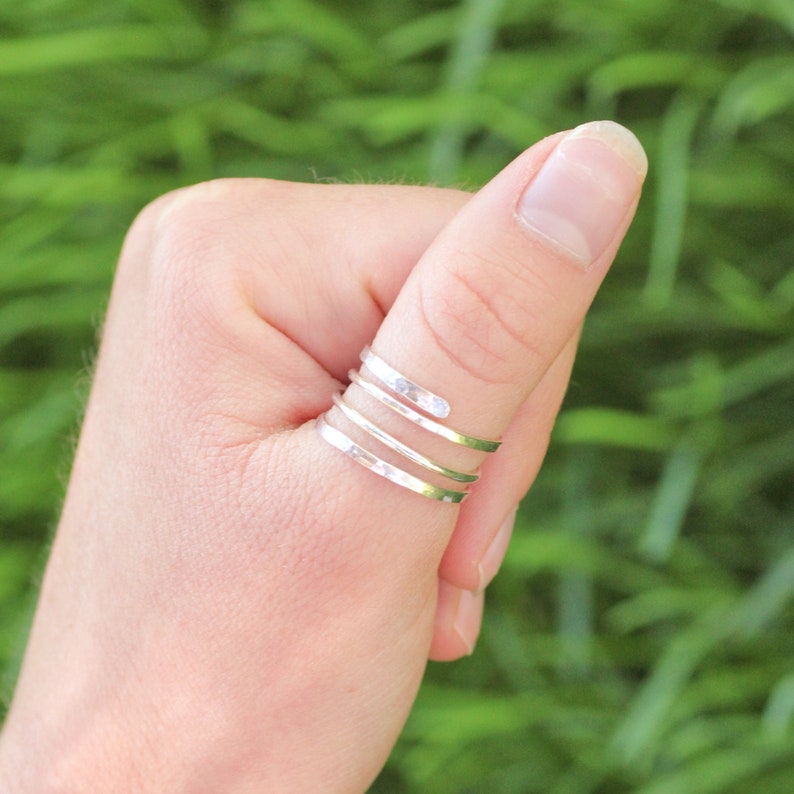 Silver Spring Coil Ring Wire Wrapped Spiral Ring Silver - Etsy