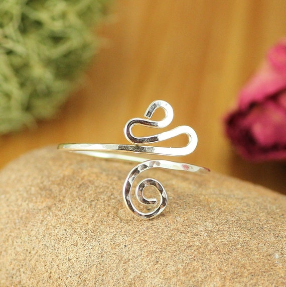 Adjustable Silver Ring Sterling Silver Wire Wrapped Simple | Etsy