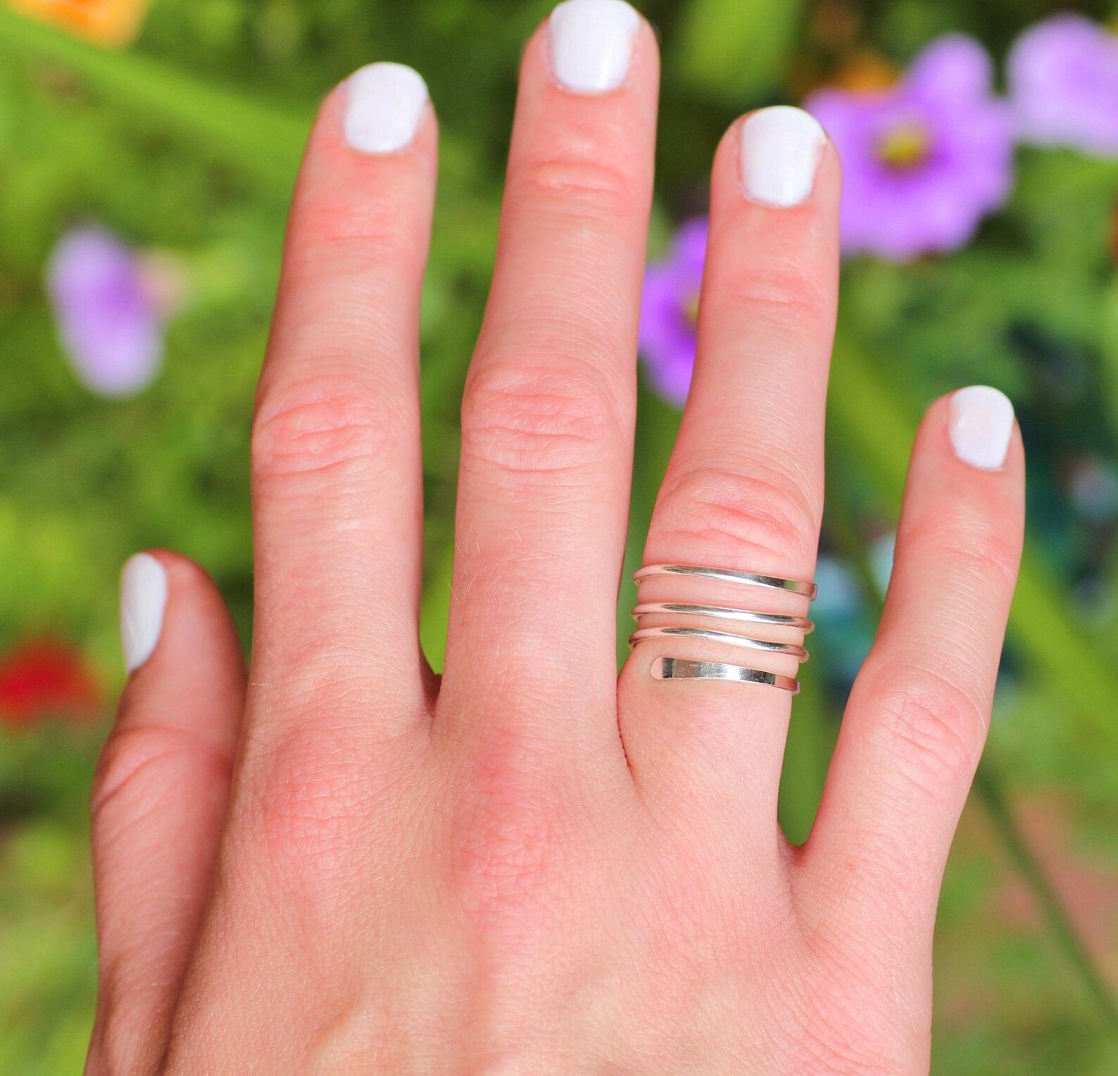 Silver Spring Coil Ring Wire Wrapped Spiral Ring Silver - Etsy