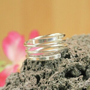 Silver Spring Coil Ring ~ Wire Wrapped Spiral Ring ~ Silver Open Spiral ...