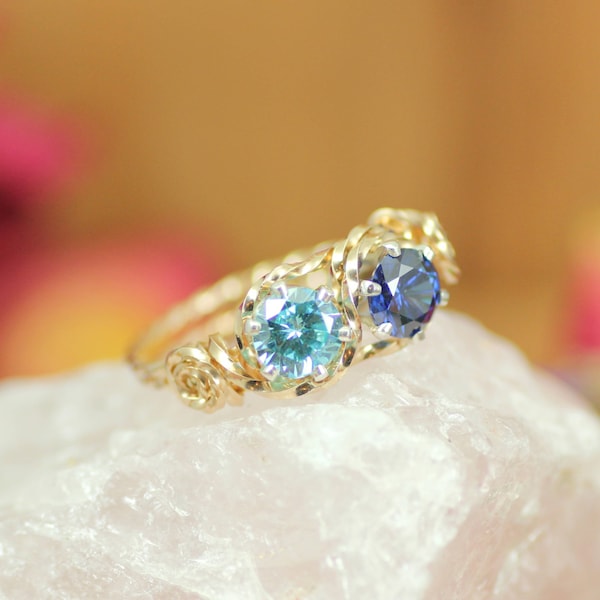 Mothers Ring 2 Stone - Etsy