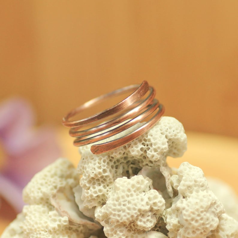 Silver Spring Coil Ring Wire Wrapped Spiral Ring Silver - Etsy