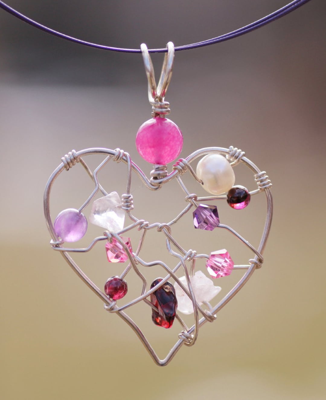 Sweetheart Necklace for Valentine ~ Girlfriend Jewelry ~ Silver Heart ...