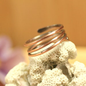 Silver Spring Coil Ring ~ Wire Wrapped Spiral Ring ~ Silver Open Spiral ...