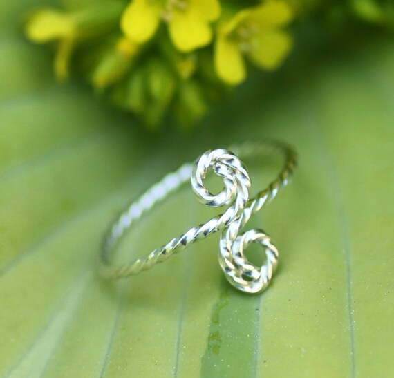 Sterling Silver Adjustable Toe Ring Wire Wrapped Toe Ring | Etsy