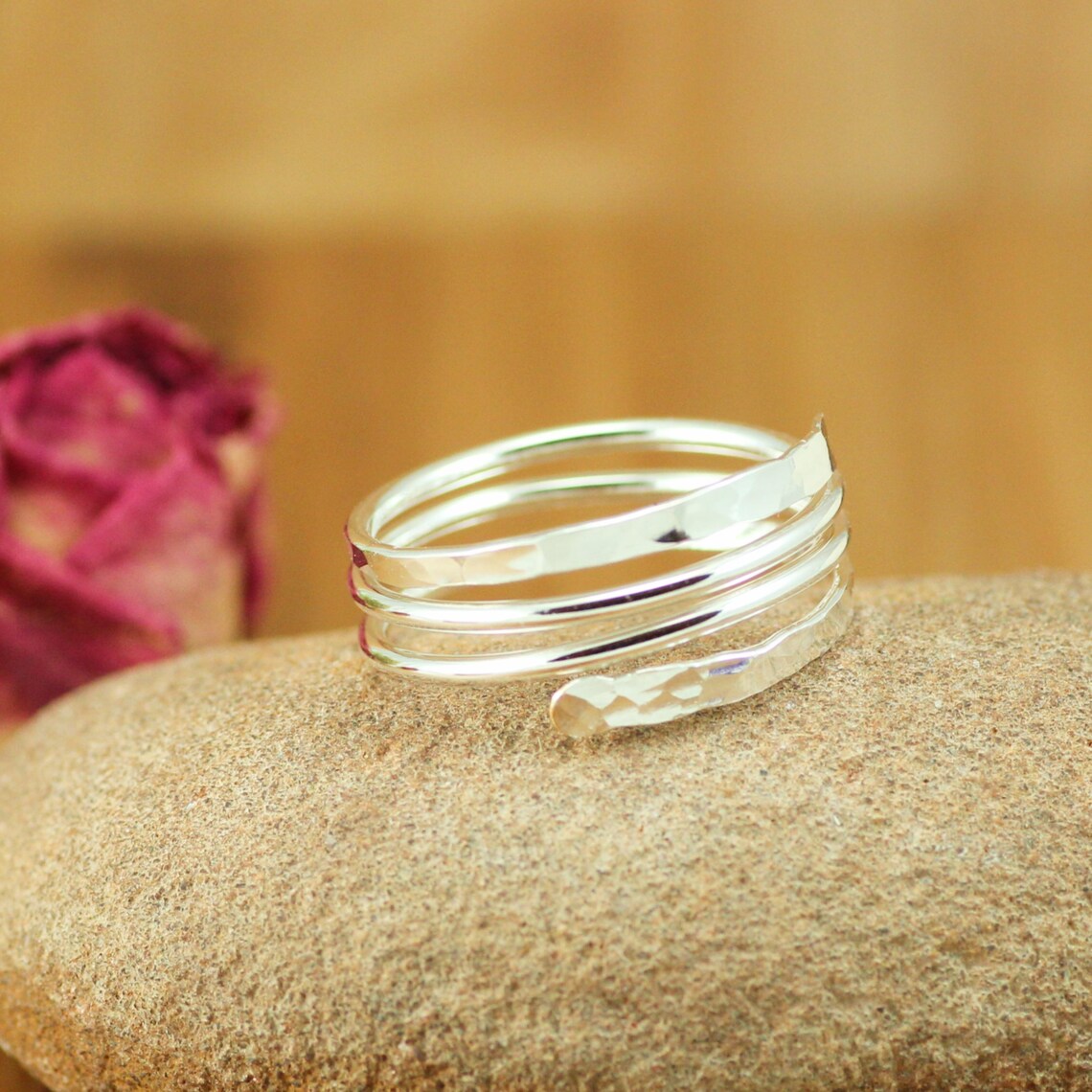Silver Spring Coil Ring Wire Wrapped Spiral Ring Silver - Etsy