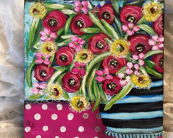 Whimsical Flower Art | Etsy