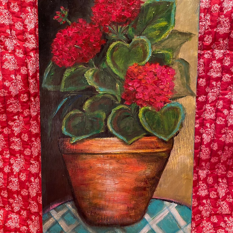 Geranium Painting - Etsy