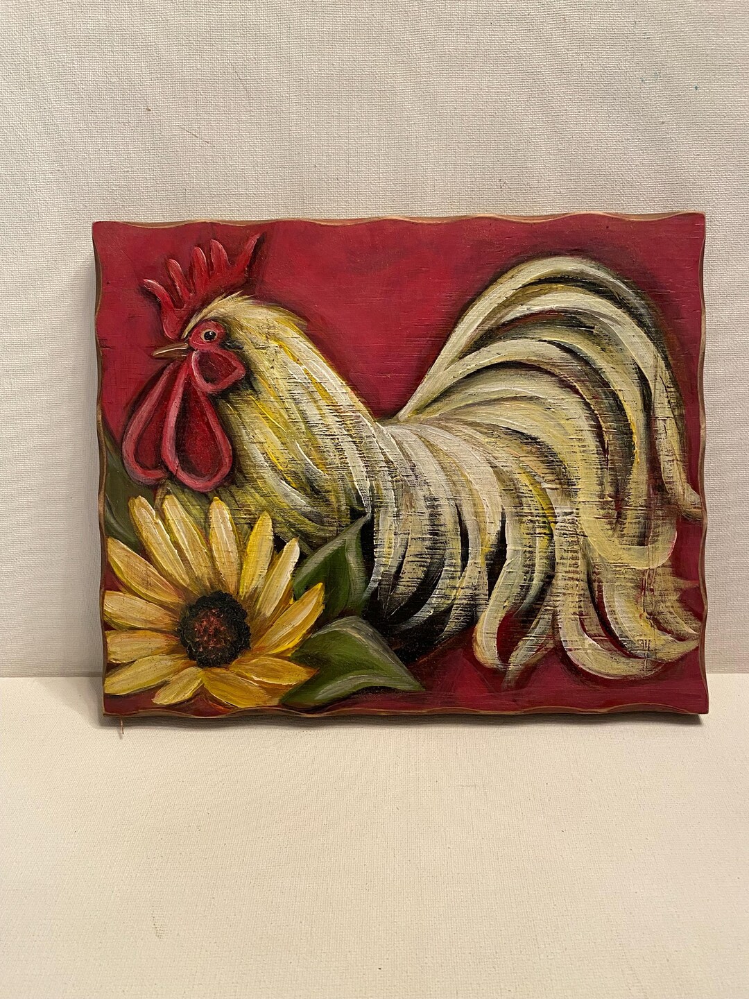 Rooster Painting on Wood, Rooster Decor, Country Decor, Country Kitchen ...