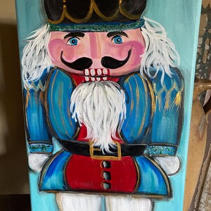 Nutcracker Painting by on Canvas, Nutcracker Decor, Christmas Decor ...