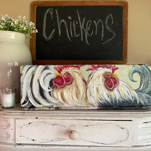 Hand Painted Rooster Wood Box: Rustic Farmhouse Decor - Etsy