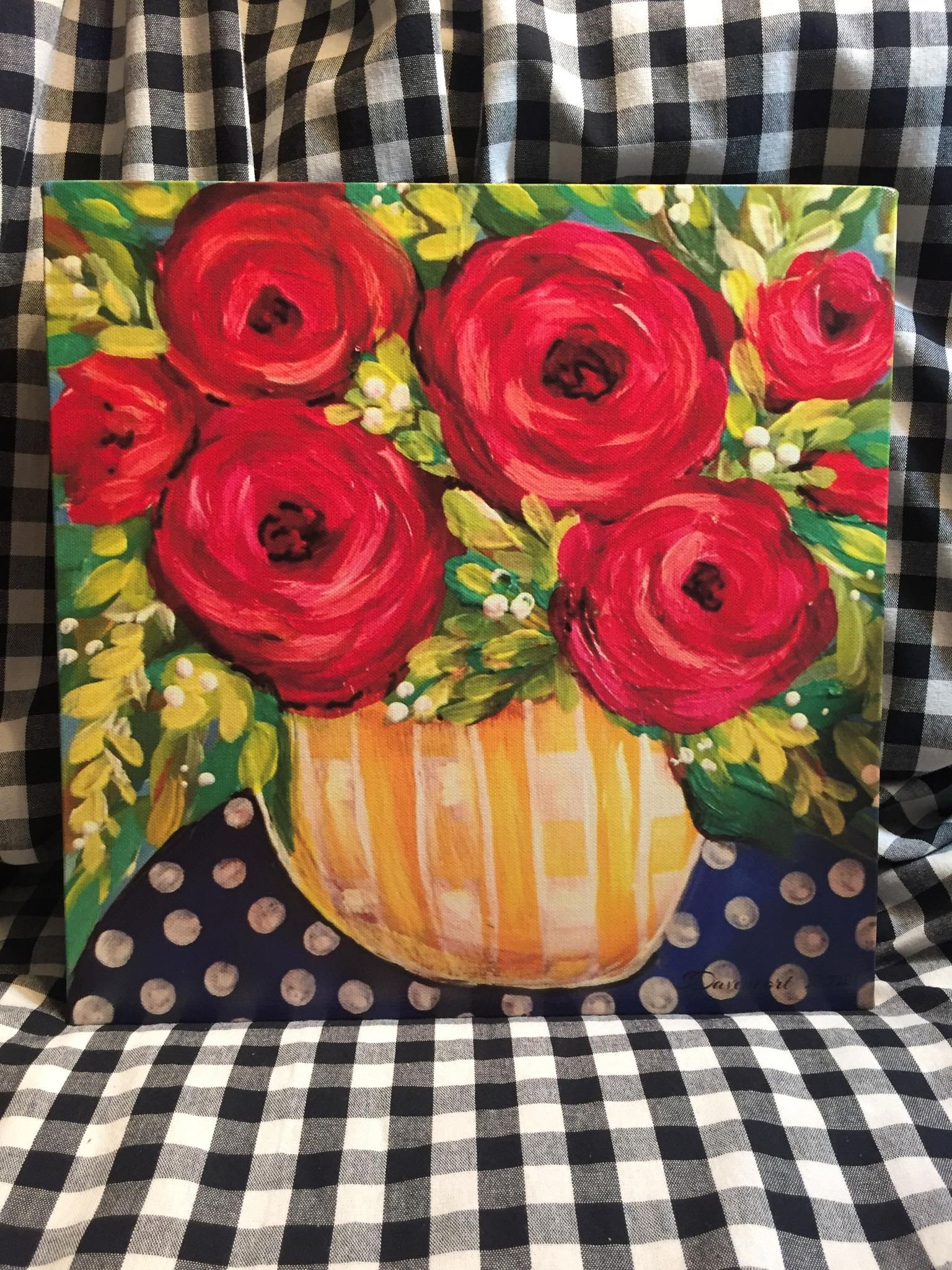 Roses canvas print whimsical roses canvas print roses - Etsy.de