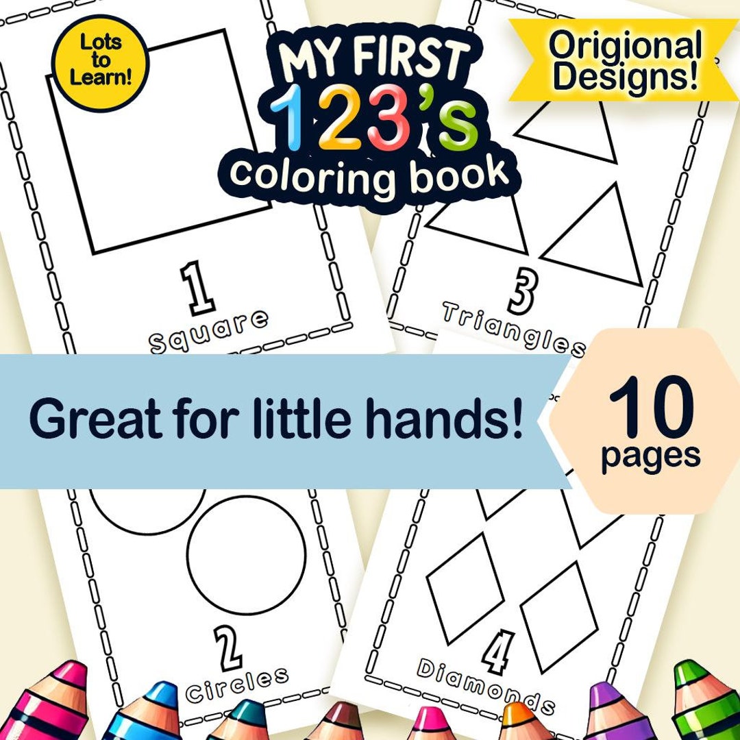 10 Easy & Fun Printable Coloring Pages My First Numbers 123 Coloring ...