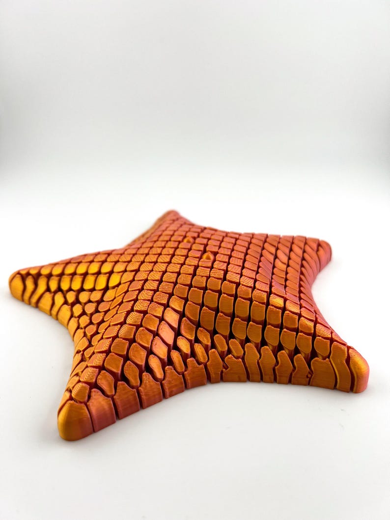 Oceanic Zen: the 3D Printed Starfish Fidget red/gold - Etsy