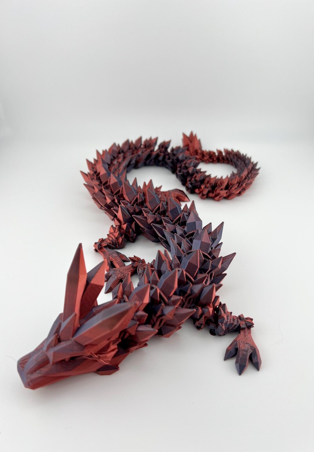 Articulated Red/purple Crystal Dragon - 3D Printed - Etsy