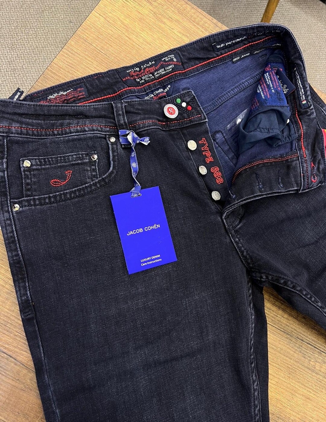 Jacob Chn Slim Mold Jeans Italian Luxury Brand Designer - Etsy