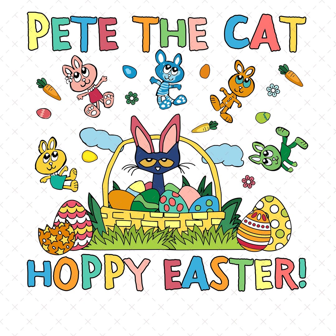 Pete the Cat Hoppy Easter Png, the Pete Cat Png, Children Book ...
