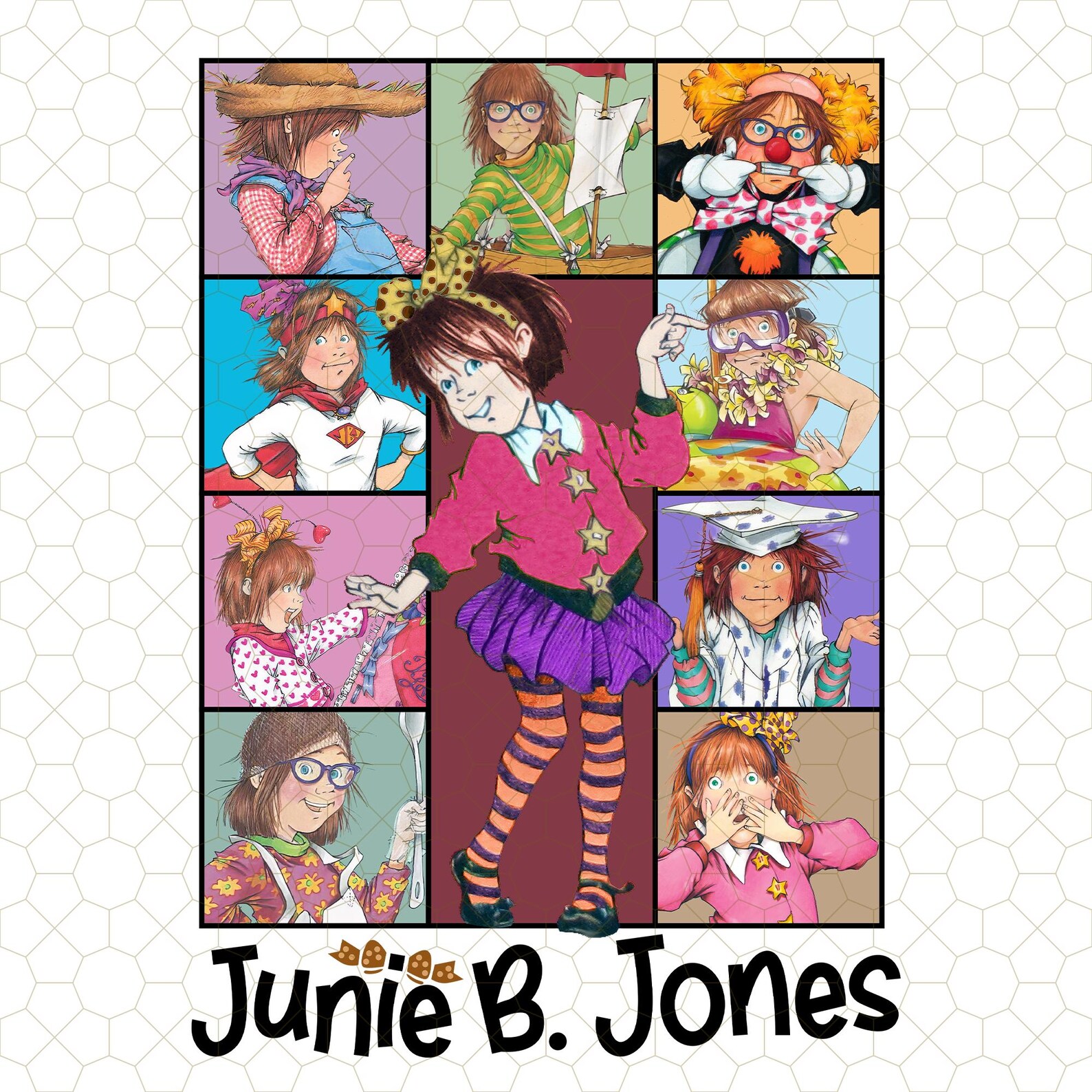 Retro Junie B. Jones Png, Teacher Library Book Club Kindergarten School ...