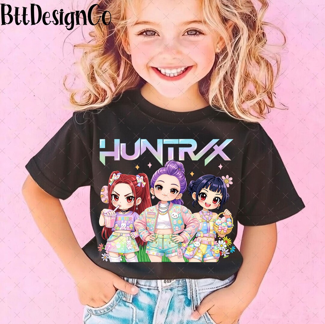 Huntrix Kpop Demon Hunter Easter Day Png, Huntrix Anime Girl Group PNG ...