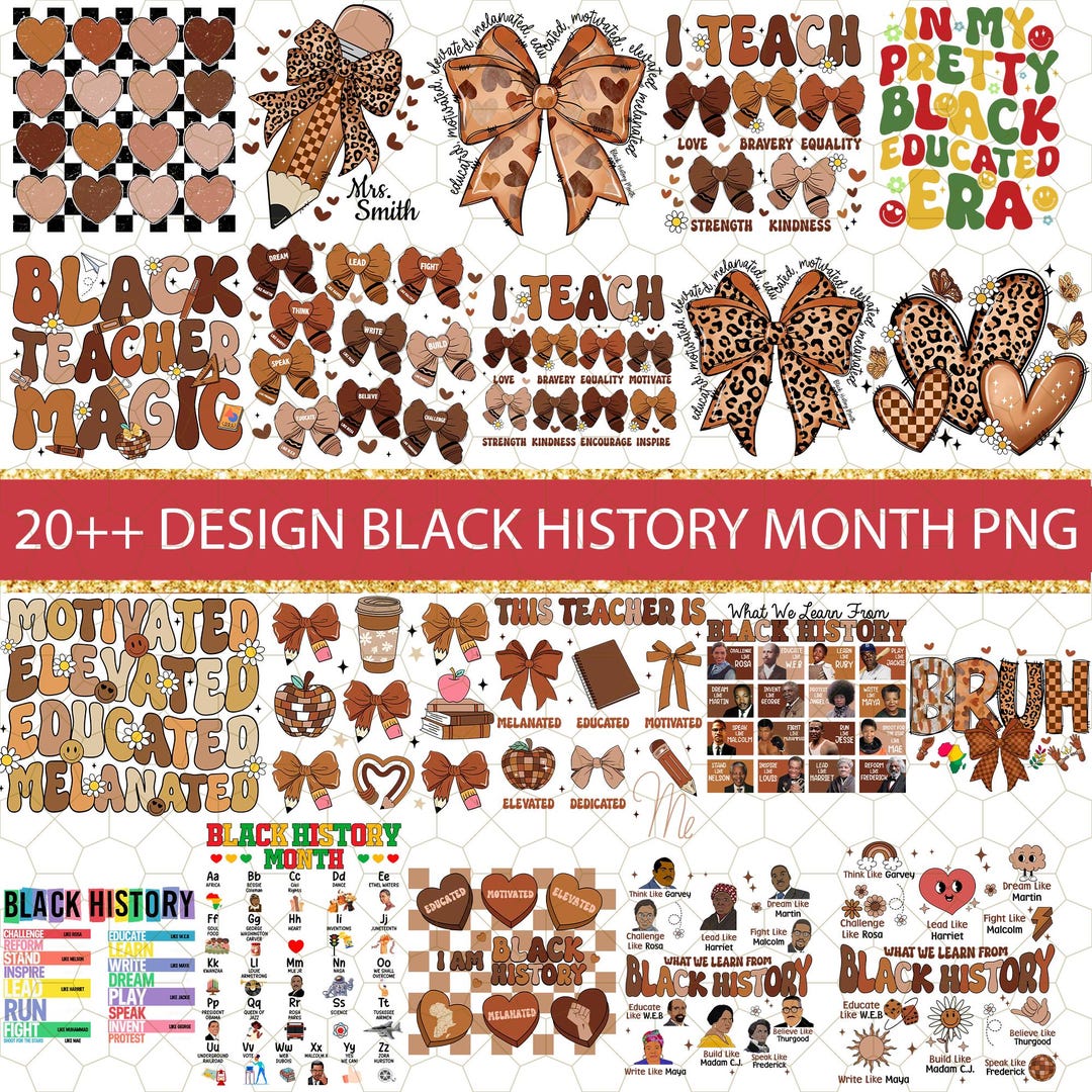 20 Black History Month Png Bundle, Juneteenth Png Bundle, Black People ...