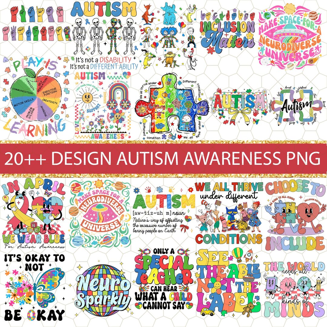20+autism Awareness Bundle Png, Autism Coquette Bow, Puzzle, Autism ...