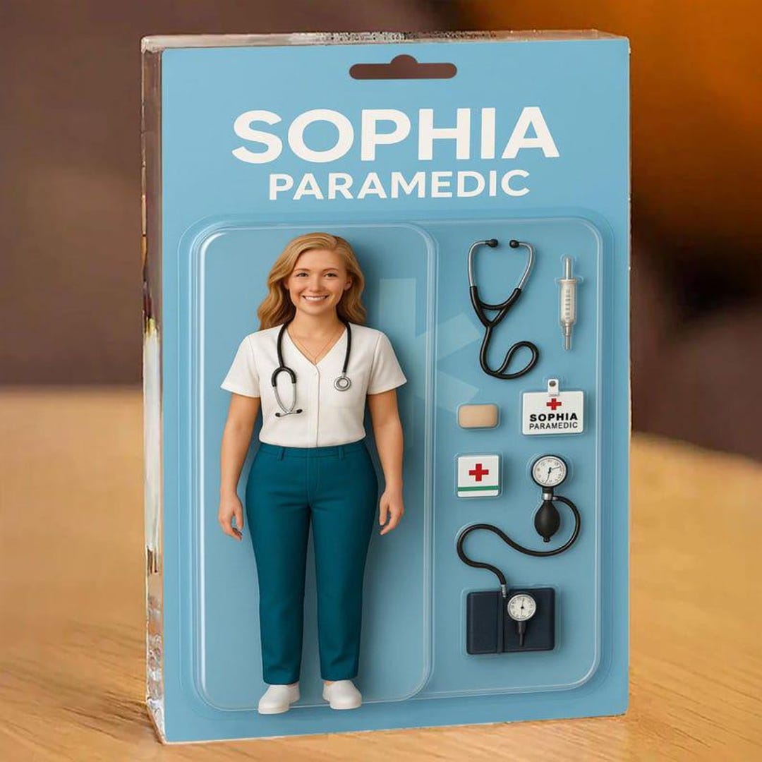 Personalized 3D Paramedic Acrylic Block With Custom Face - EMT Action ...