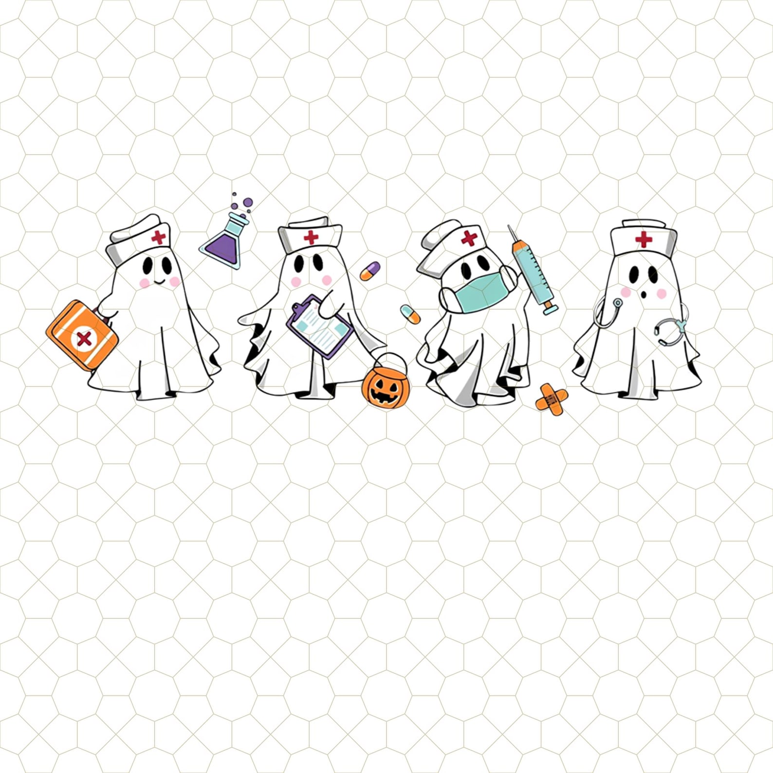 Halloween Nursing Student Funny Ghost Halloween Nurse Png, Boo Boo Crew ...