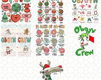 Obgyn Christmas Bundle Png, OB Christmas Png, Obgyn Xmas Png, Merry ...