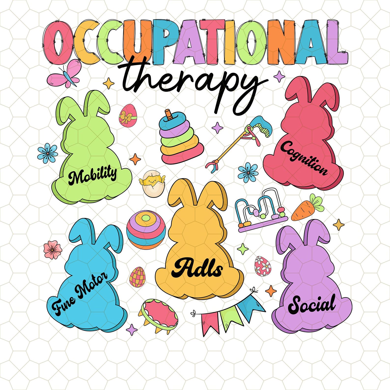 Occupational Therapy Easter Png, OT Easter Day Png, Occupational ...