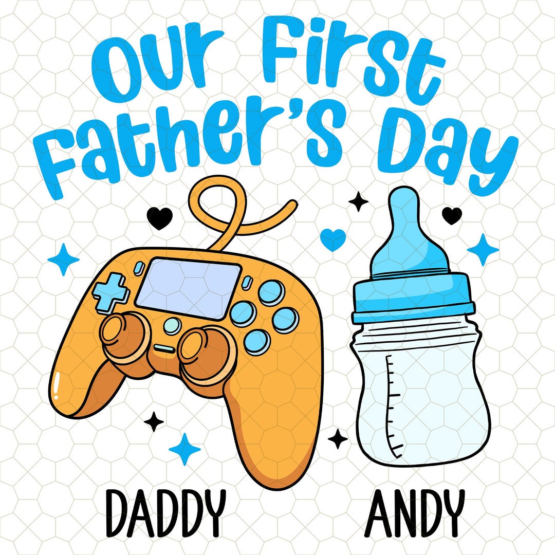 Personalized Our First Fathers Day Png, Daddy and Me Png, Custom Kids ...
