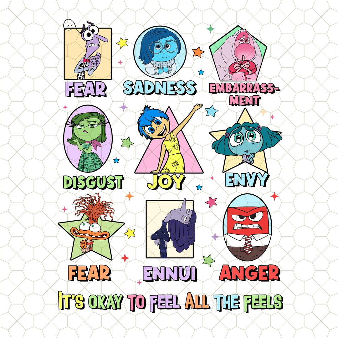 Its Okay to Feel All the Feels Inside Out Png, Inside Out It's Okay to ...