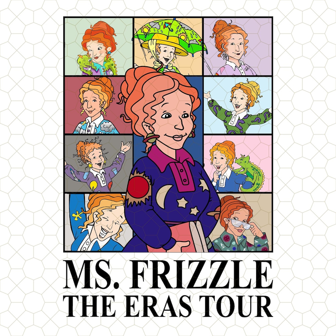 Ms Frizzle the Eras Tour Png, Miss Frizzle Png, Back to School Png ...