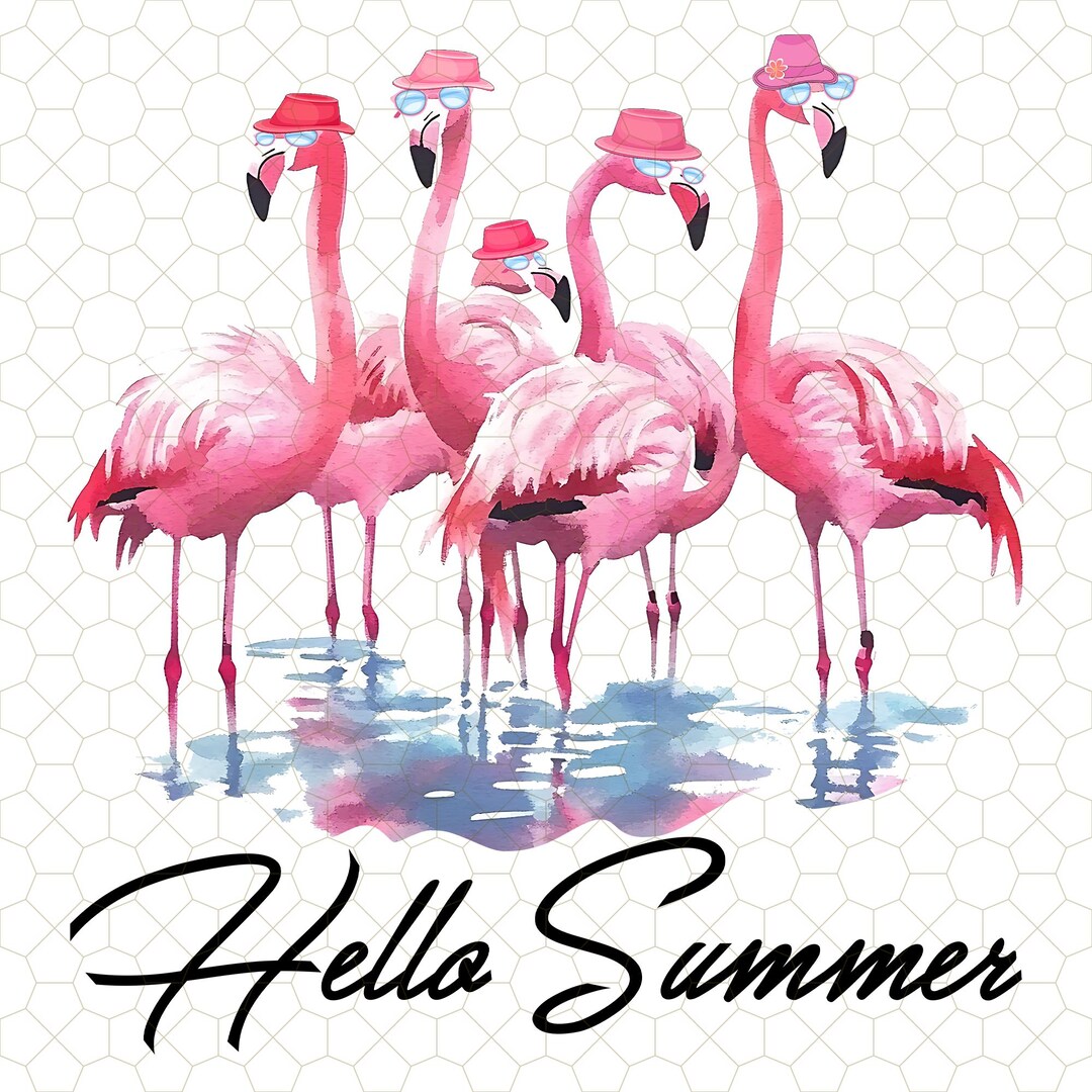 Flamingo Hello Summer Png, Vintage Summer Png, Funny Summer Png, Summer ...