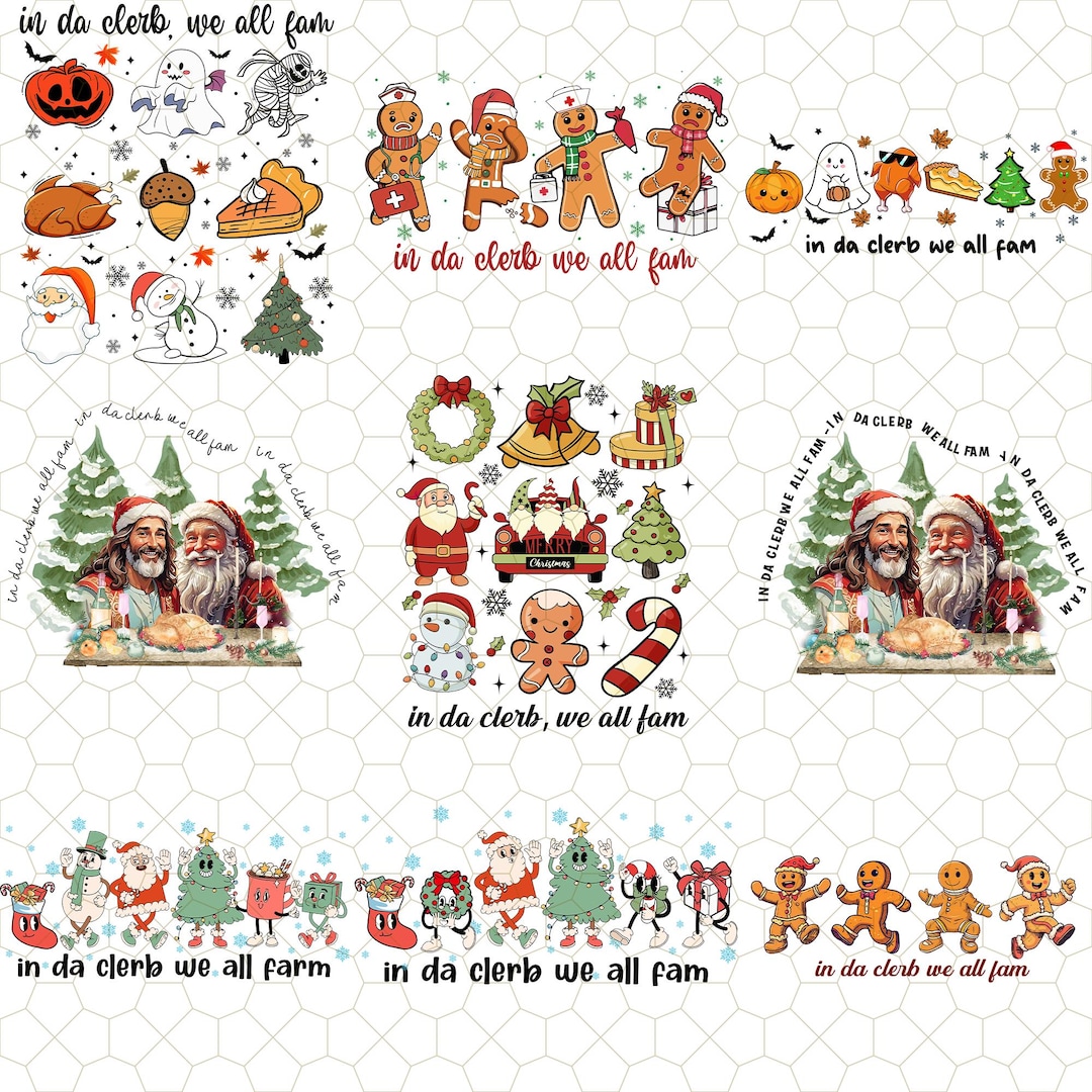 In Da Clerb We All Fam Png, Christmas Png, Hallowthanksmas Png ...